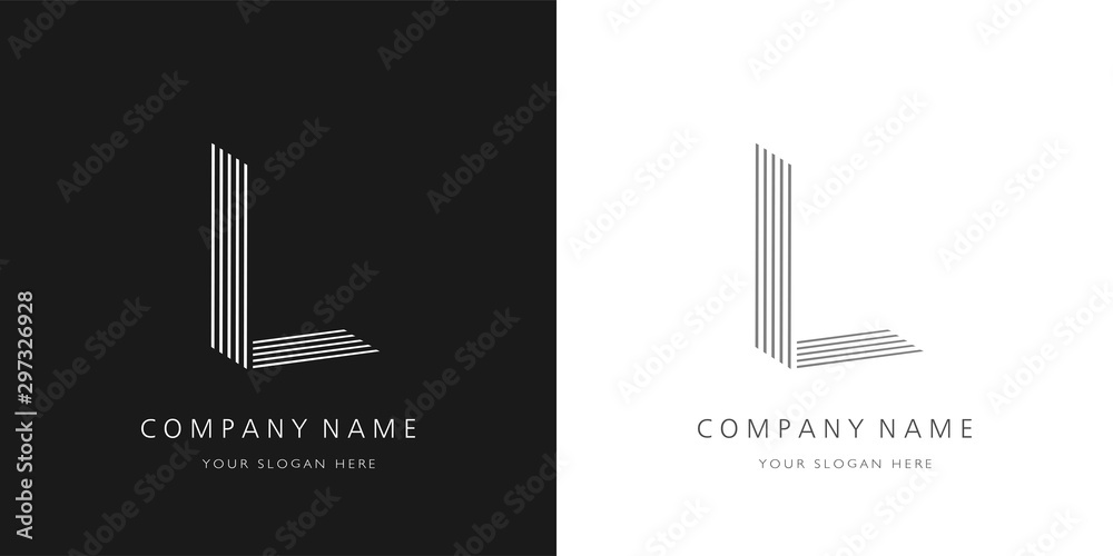 l logo letter modern design vector illustration Stock Vector | Adobe Stock