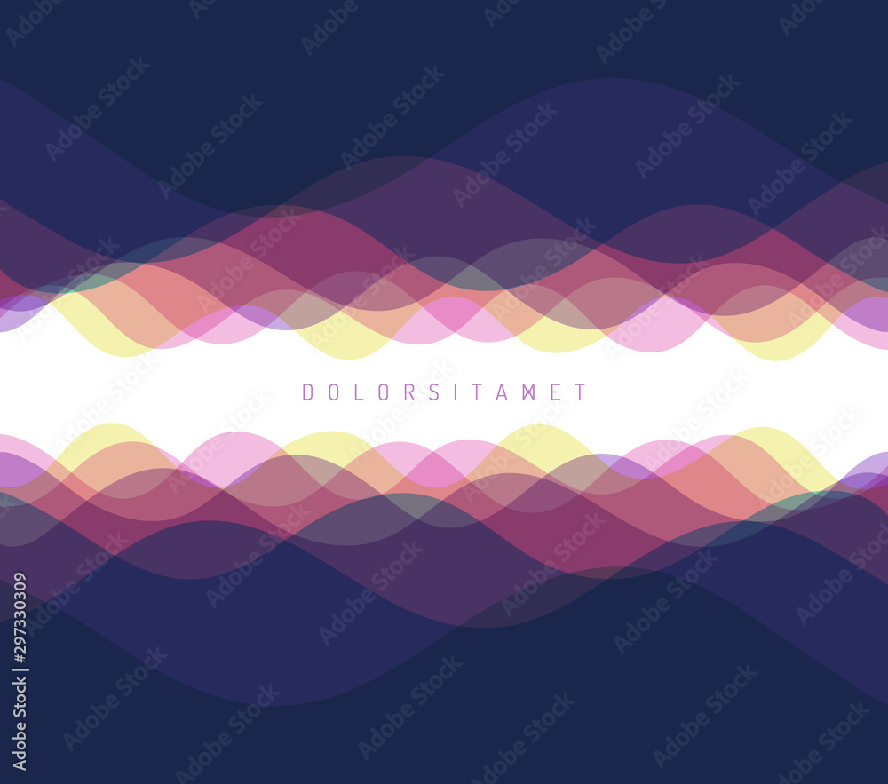 Sound waves. Abstract wavy background with dynamic effect. Modern ...