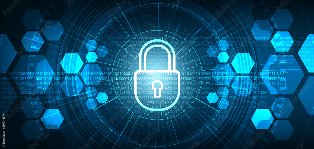 Technology Lock Security,protection and Safe Concept,on Global ...