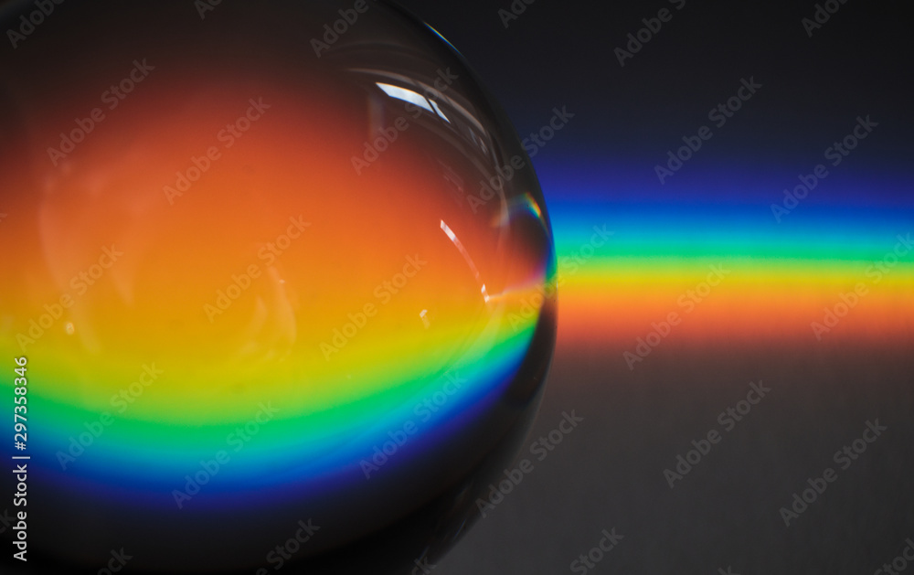 Colors of the rainbow product of Broken light, showing the spectrum of ...