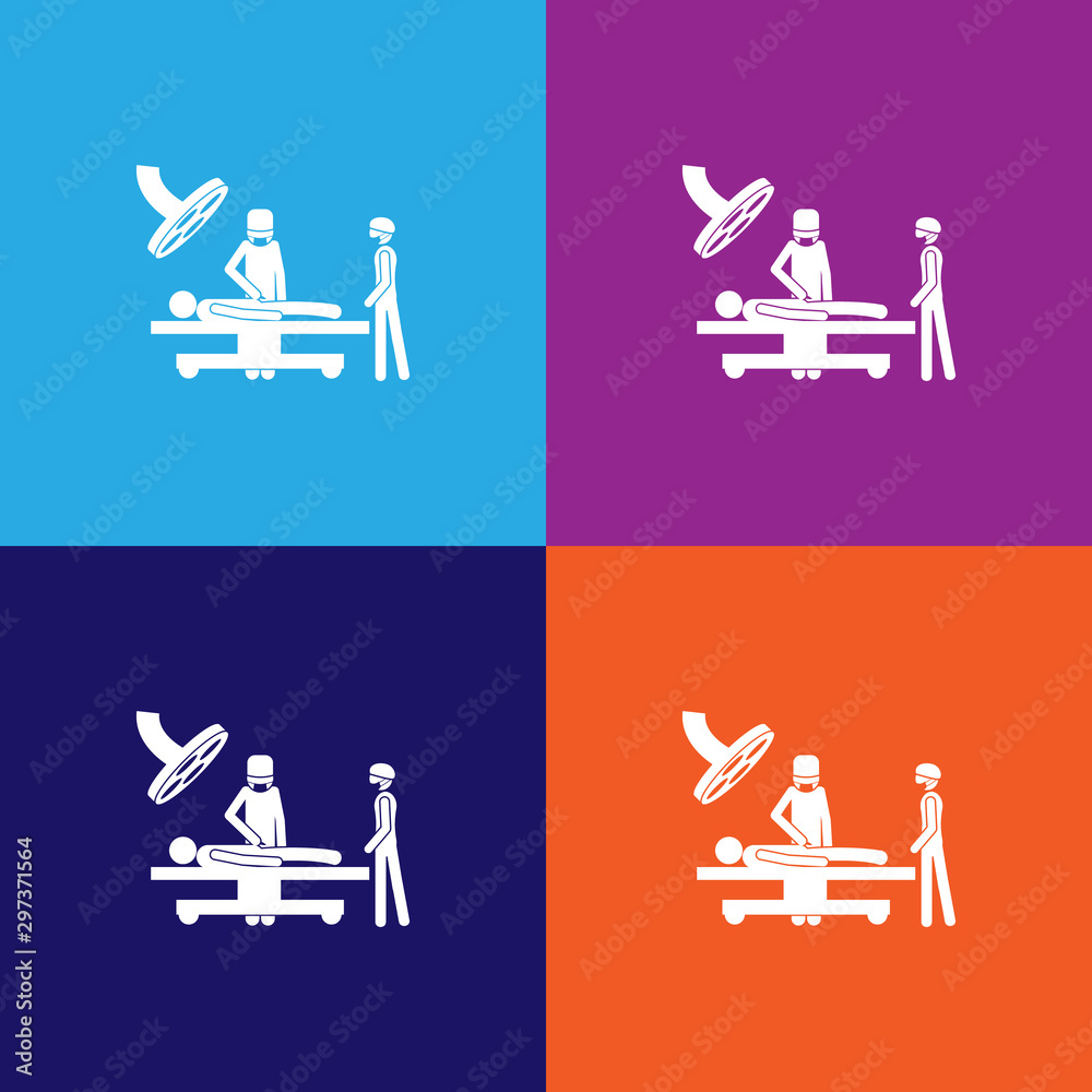 patient in the operating room icon. Elements of Patients in the ...