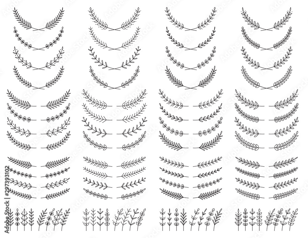 Laurels Collection Stock Vector | Adobe Stock