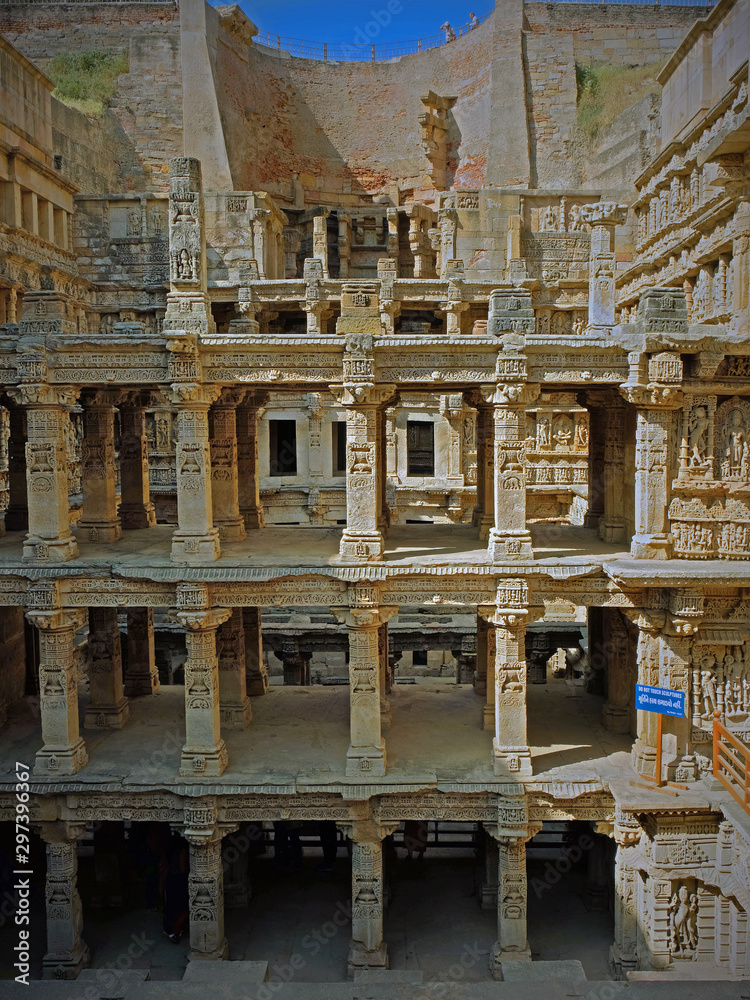 Some of the 800 sculptures at the 11th century Queens Stepwell, or Rani ...