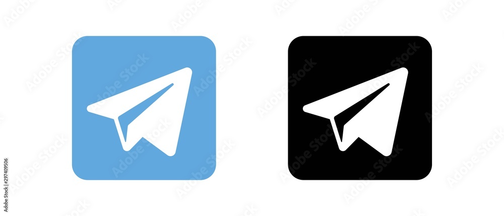 Telegram Set of social media logos Stock Vector | Adobe Stock