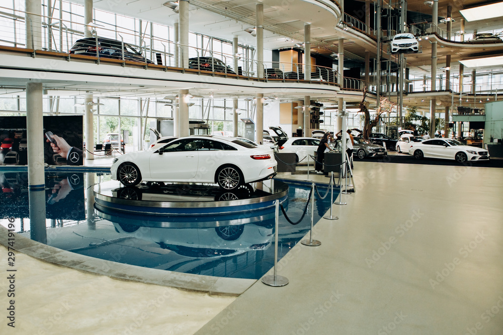 Berlin, August 29, 2018: Exhibition and sale of new cars in the ...