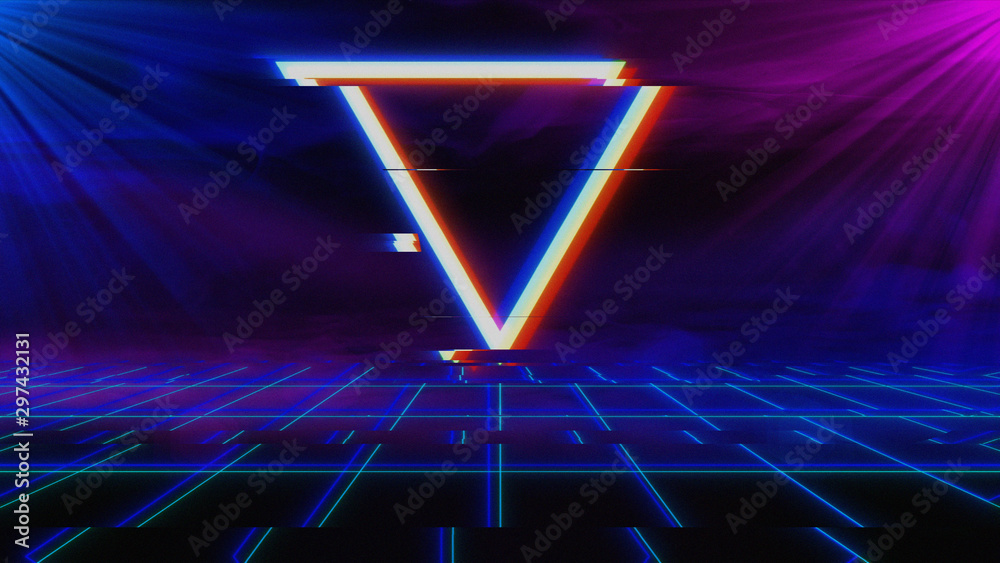 Triangle Synthwave/ Vaporwave/ Retrowave Glitch futuristic 80's VJ DJ ...