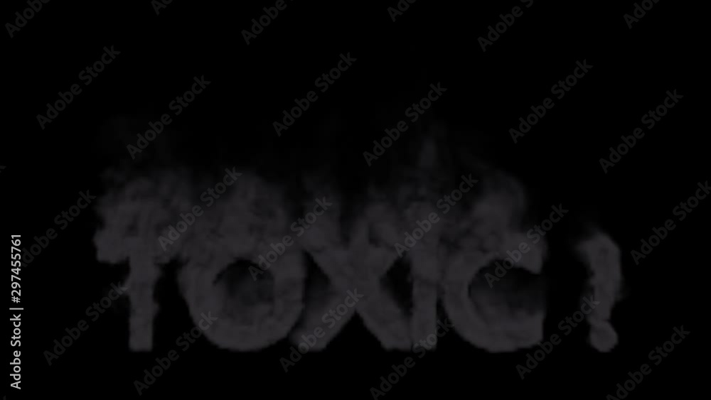 Vidéo Stock Animated smoldering or engulf in black dense smoke all caps ...