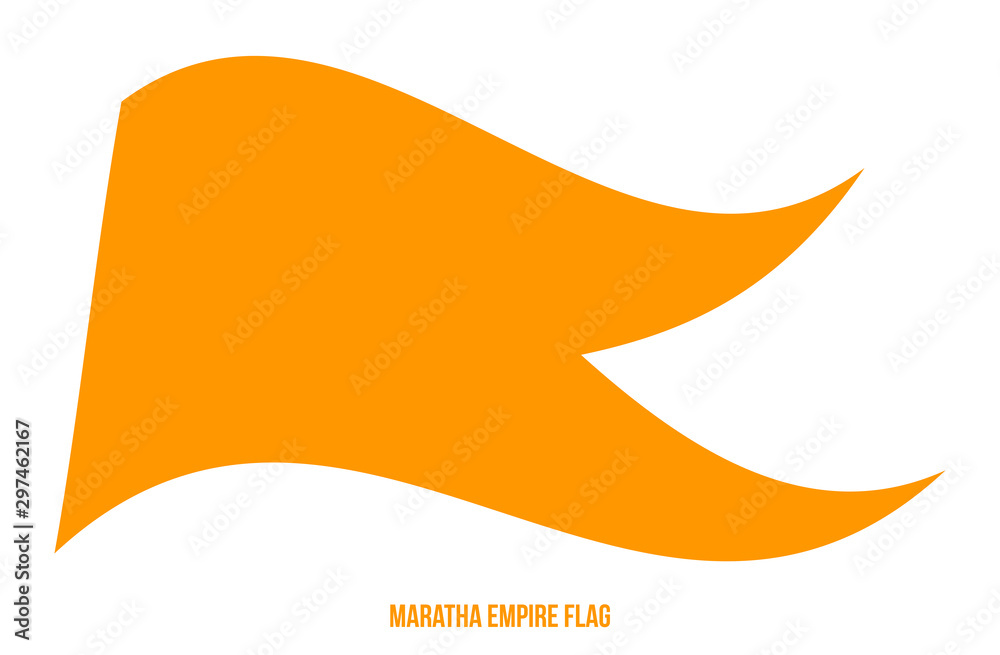 Maratha Empire (1674-1818) Flag Waving Vector on White Background ...