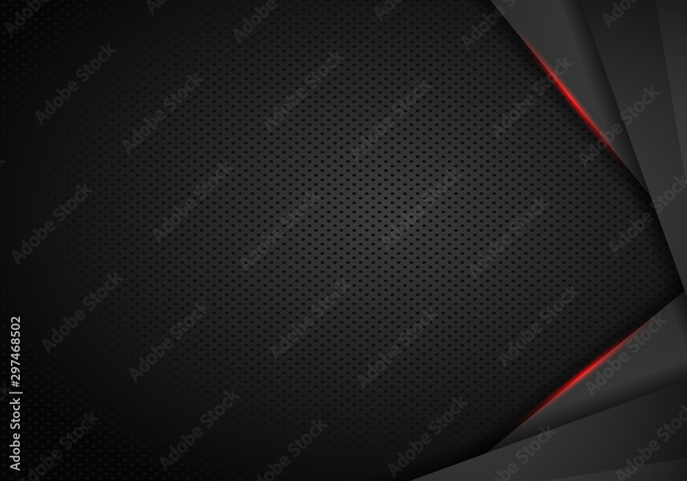 Abstract Metallic modern Red black frame design innovation concept ...