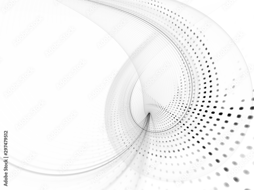 Abstract white background. Fractal graphics series. Composition of ...