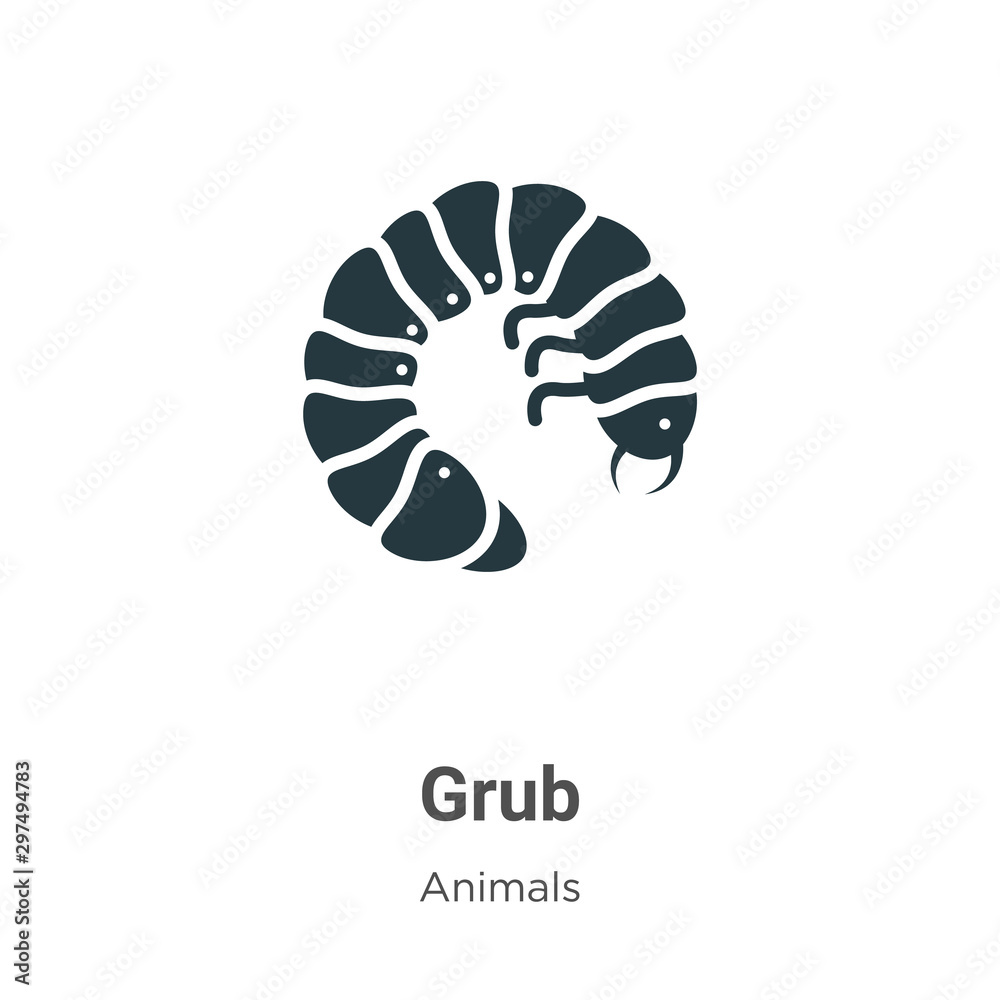 Grub vector icon on white background. Flat vector grub icon symbol sign ...
