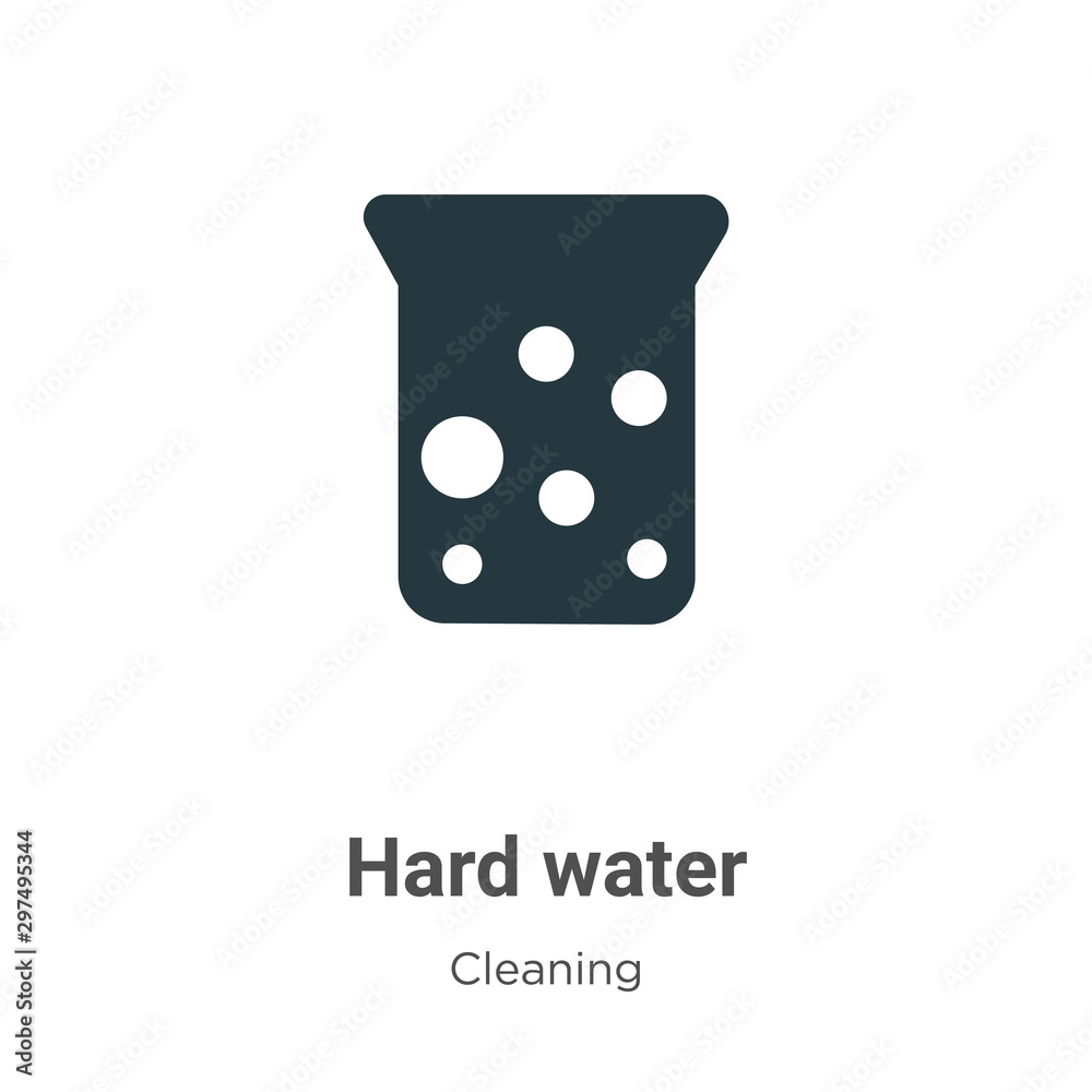 Hard water vector icon on white background. Flat vector hard water icon ...