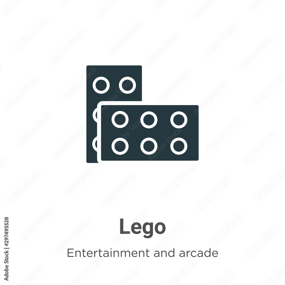Lego vector icon on white background. Flat vector lego icon symbol sign ...