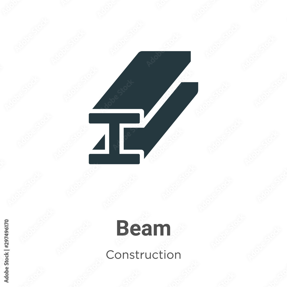 Beam vector icon on white background. Flat vector beam icon symbol sign ...
