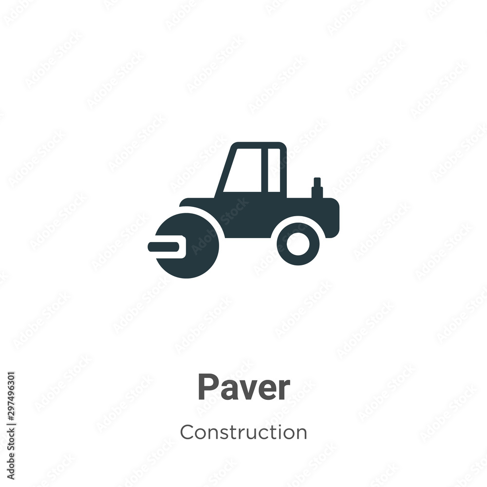 Paver vector icon on white background. Flat vector paver icon symbol ...