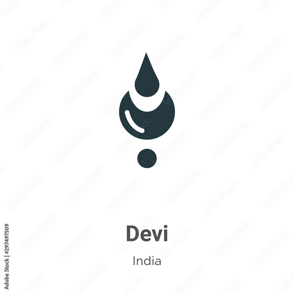 Devi vector icon on white background. Flat vector devi icon symbol sign ...