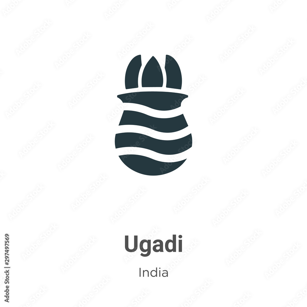 Ugadi vector icon on white background. Flat vector ugadi icon symbol ...