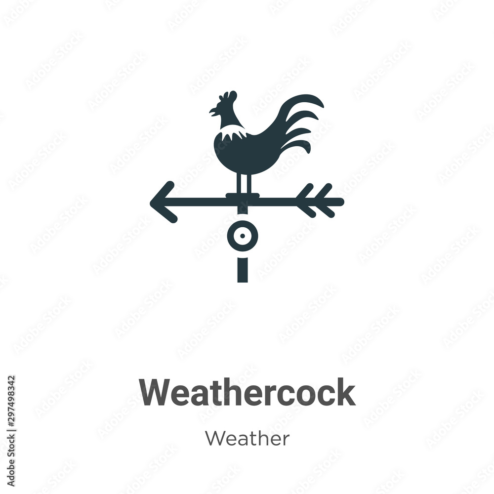 Weathercock vector icon on white background. Flat vector weathercock icon symbol sign from ...