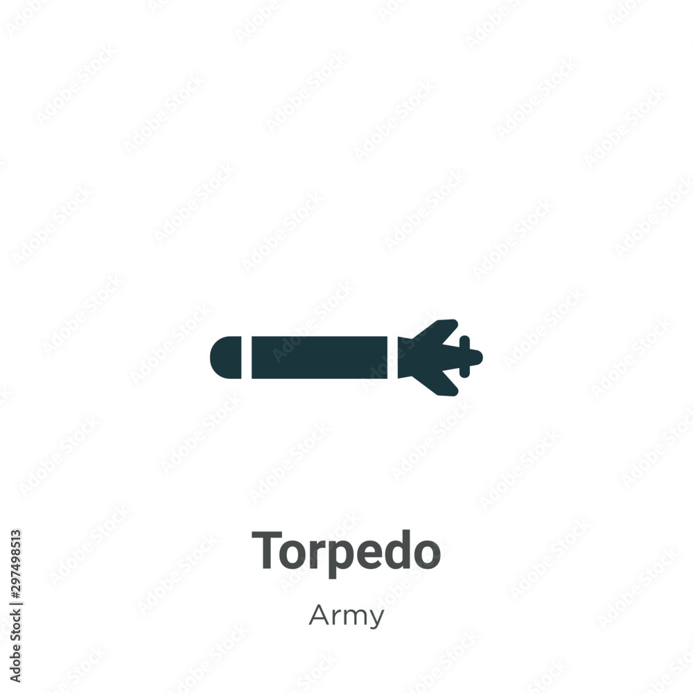 Torpedo vector icon on white background. Flat vector torpedo icon ...