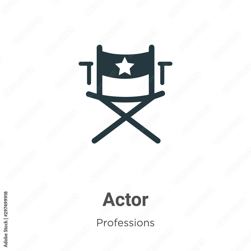Actor vector icon on white background. Flat vector actor icon symbol ...