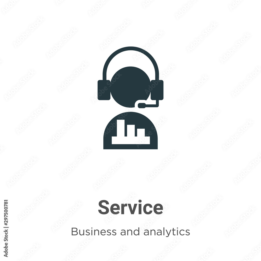 Service vector icon on white background. Flat vector service icon ...