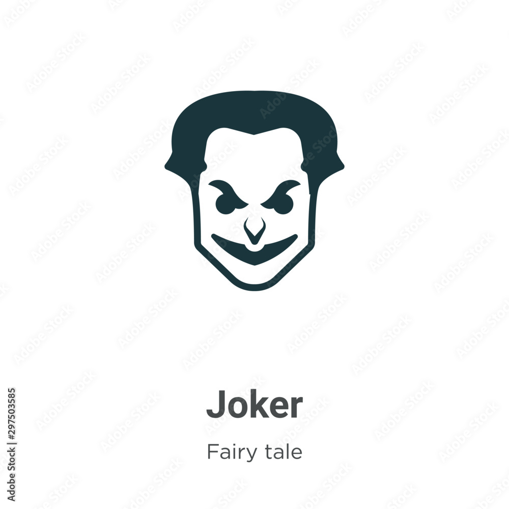 Joker vector icon on white background. Flat vector joker icon symbol ...