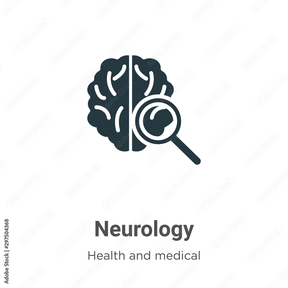 Neurology vector icon on white background. Flat vector neurology icon ...