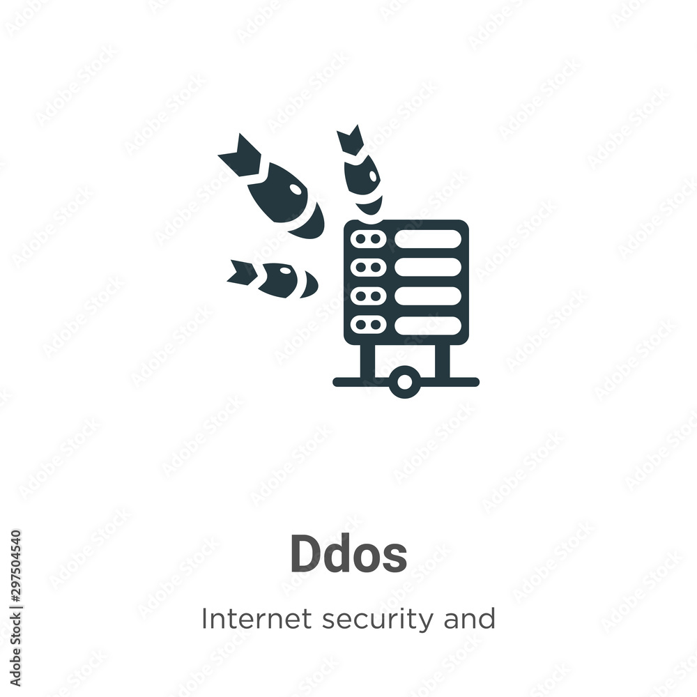 Ddos vector icon on white background. Flat vector ddos icon symbol sign ...