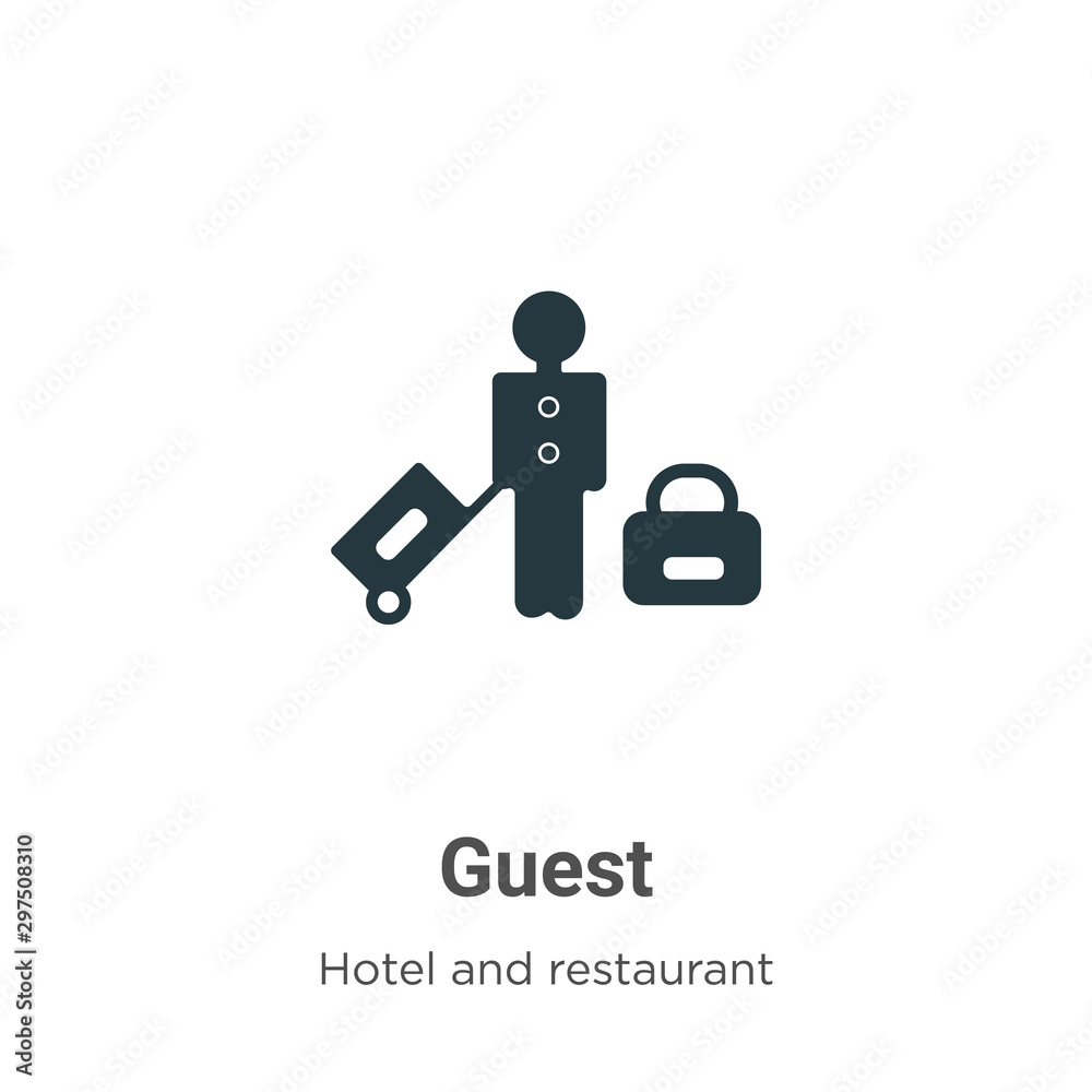Guest vector icon on white background. Flat vector guest icon symbol ...