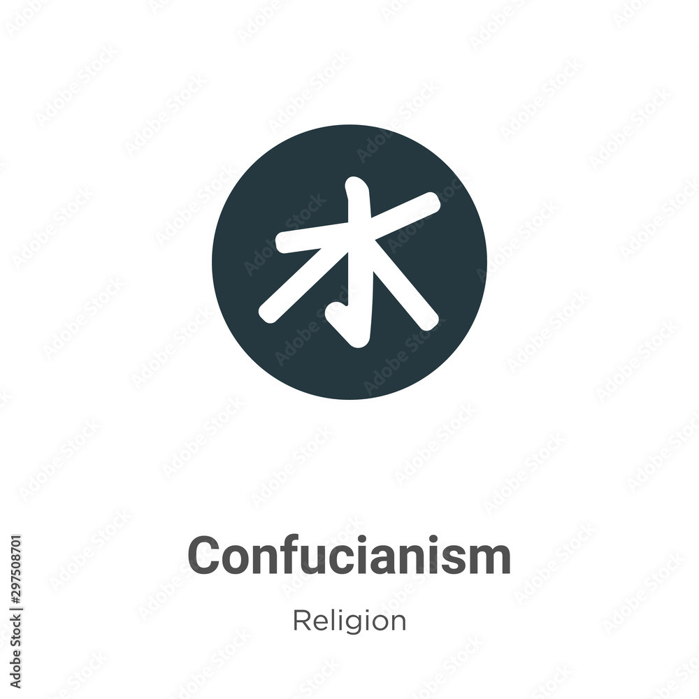 Confucianism vector icon on white background. Flat vector confucianism ...