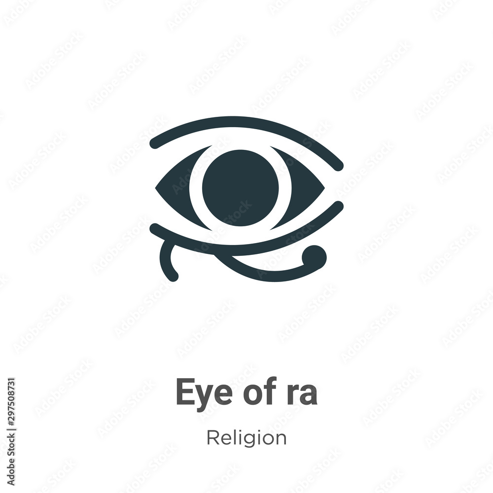 Eye of ra vector icon on white background. Flat vector eye of ra icon ...