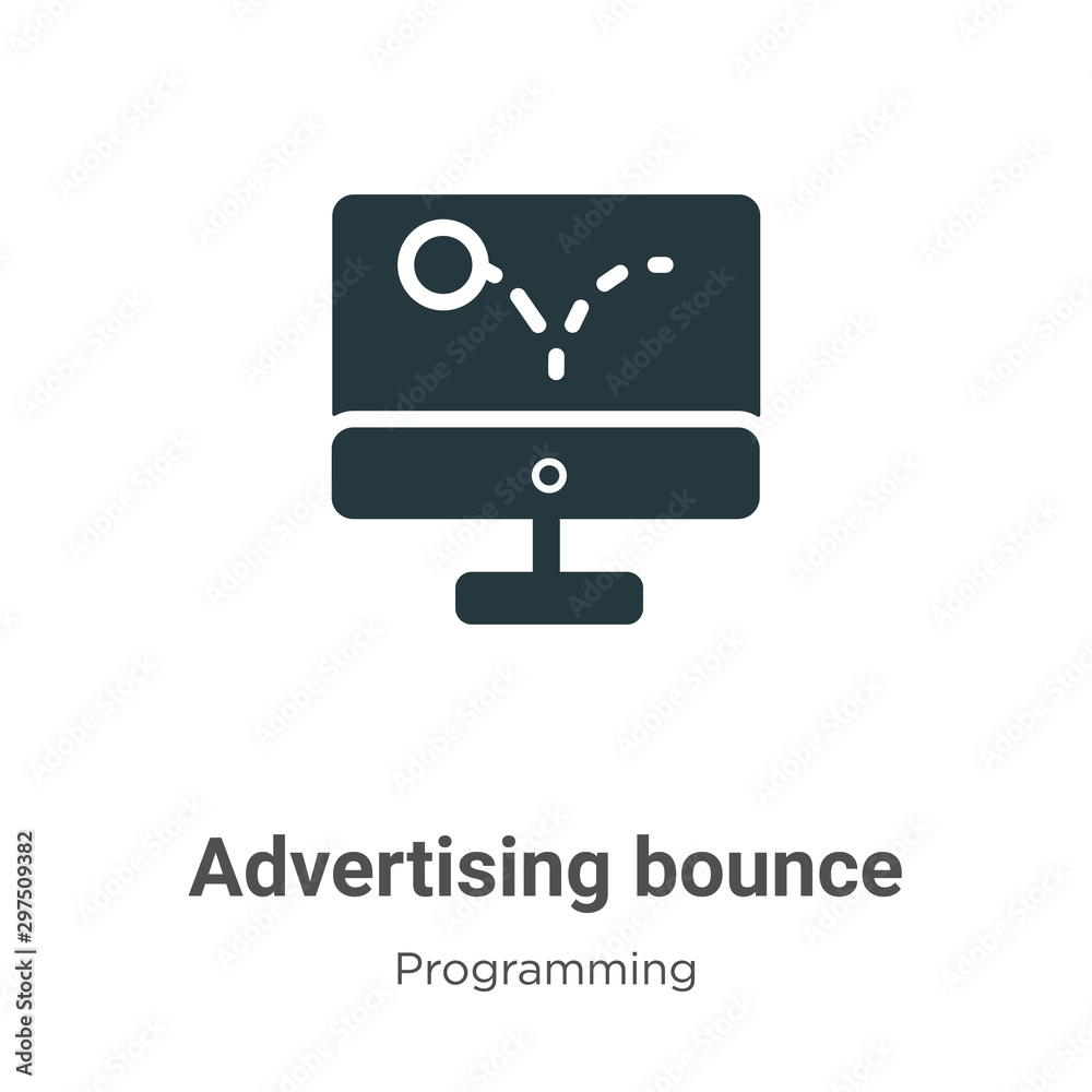 Stockvektorbilden Advertising bounce vector icon on white background ...