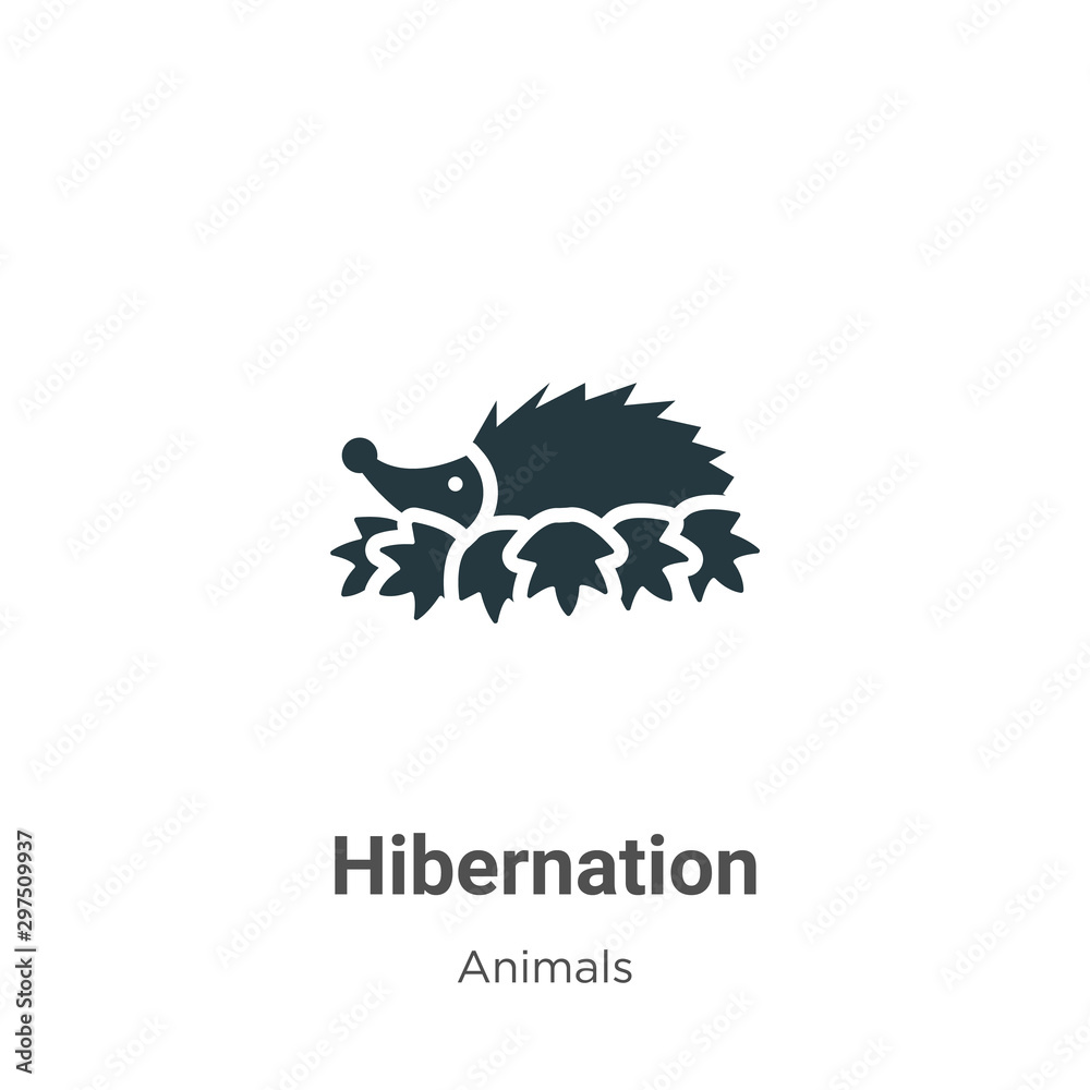 Hibernation vector icon on white background. Flat vector hibernation ...
