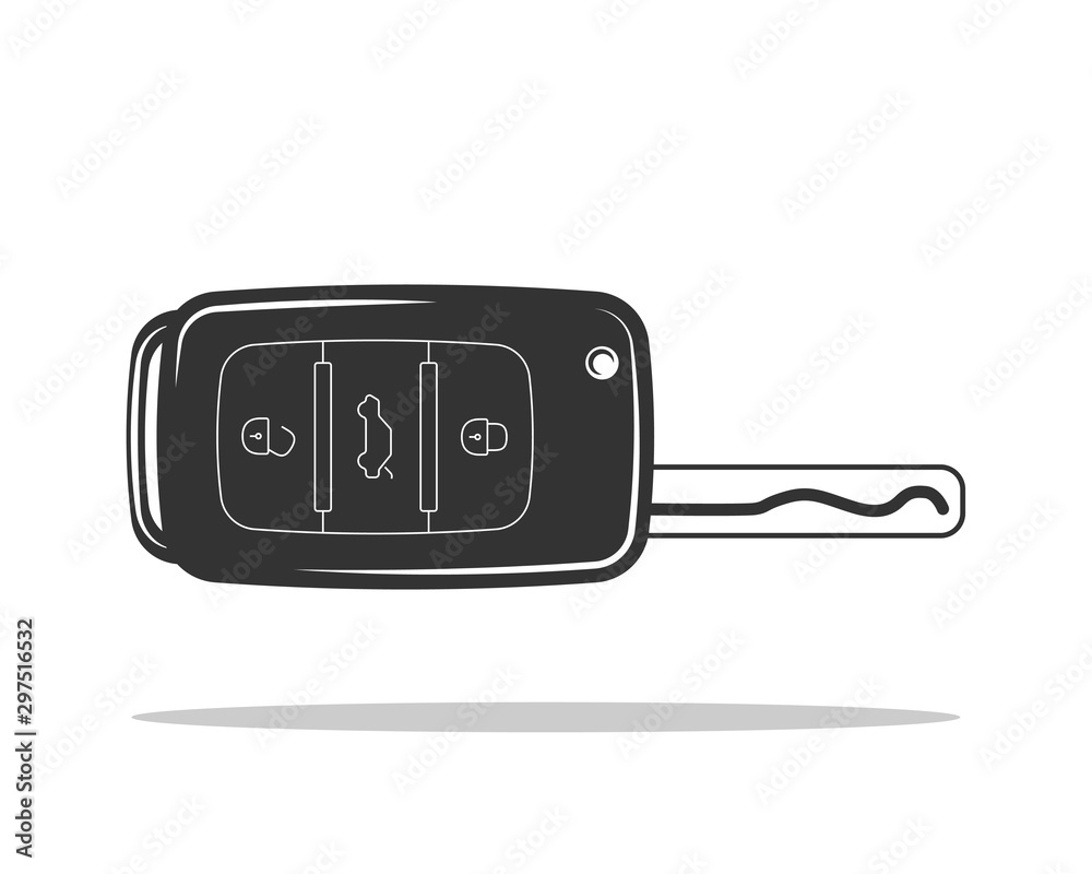 Auto key icon vector. Car keys symbol flat design Stock Vector | Adobe ...