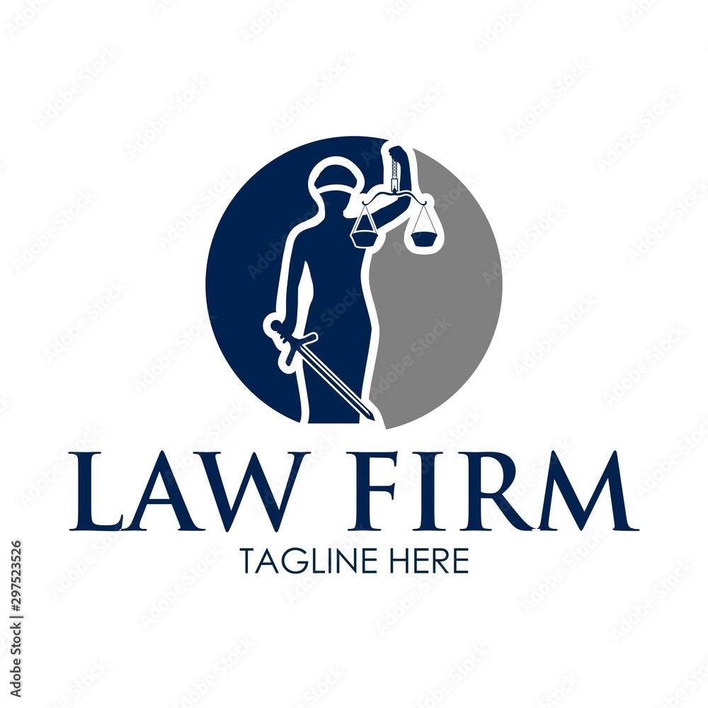 Lady law firm logo design vector, Lawyer logo with creative element ...