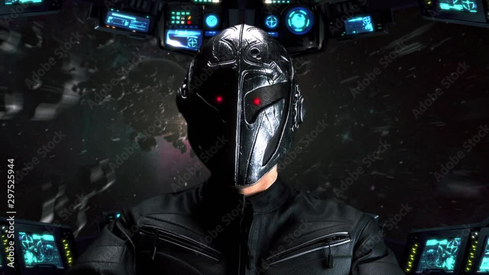 Spaceship Pilot in Cockpit Stock Video | Adobe Stock