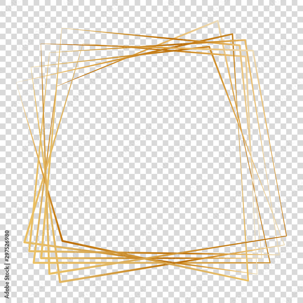 gold frame on transparent background Stock Vector | Adobe Stock