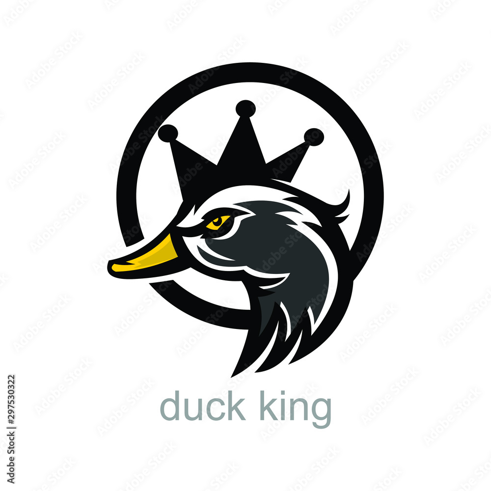 THR DUCK KING logotype, smart logo for new company Stock Vector | Adobe ...