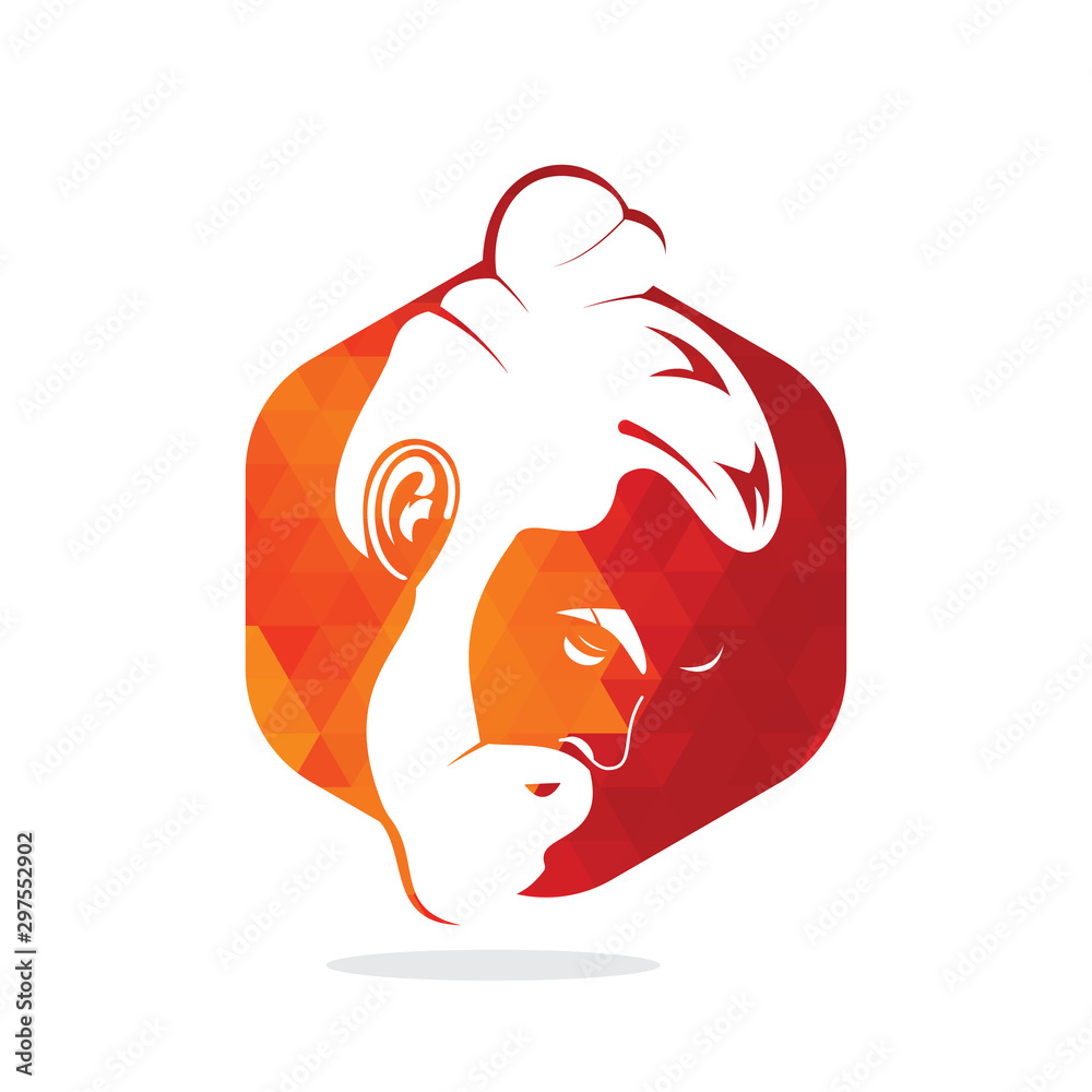 Hair man logo vector element. barber shop logo template Stock Vector ...