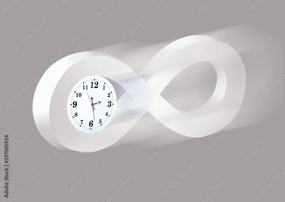 Clock dial and infinity symbol - eternity, infinity and eternal ...