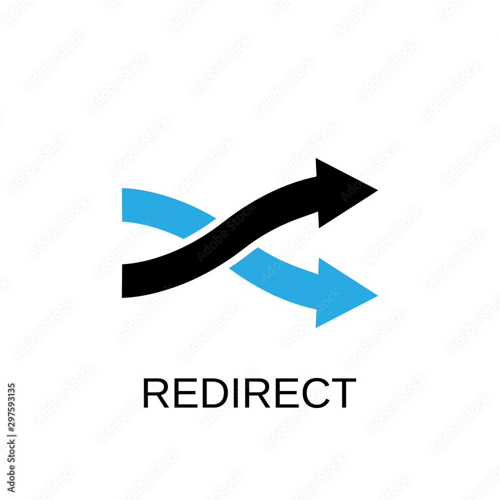 Redirect Icon Change Direction Symbol Design Stock Vector Redirect Icon Change Direction Symbol Design Stock Vector