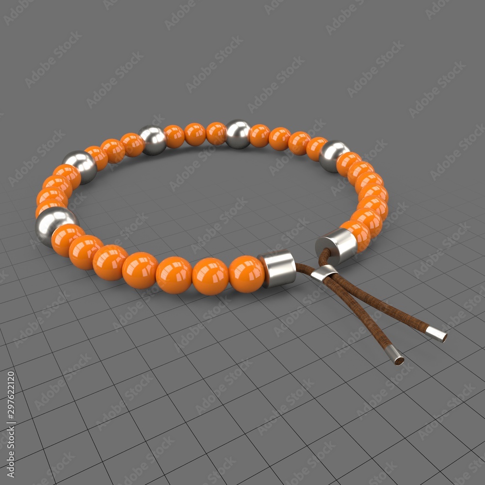 Beaded bracelet Stock 3D asset | Adobe Stock