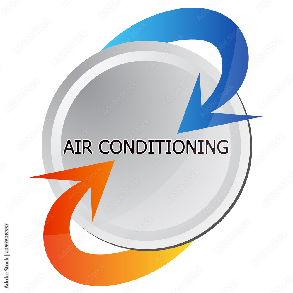 Air conditioning and ventilation heat and cooling symbol for business ...