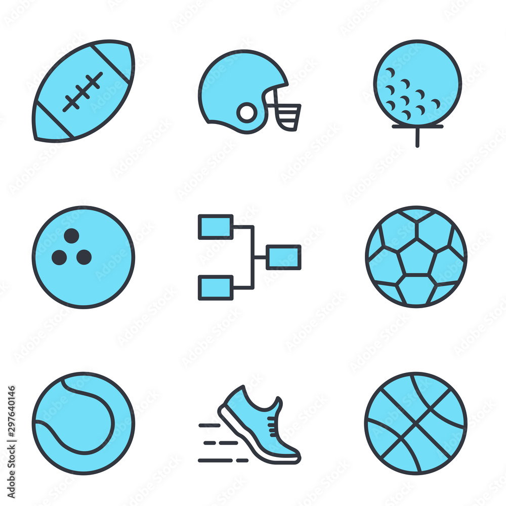 Premium set of sport line icons. Modern outline style icon collection ...