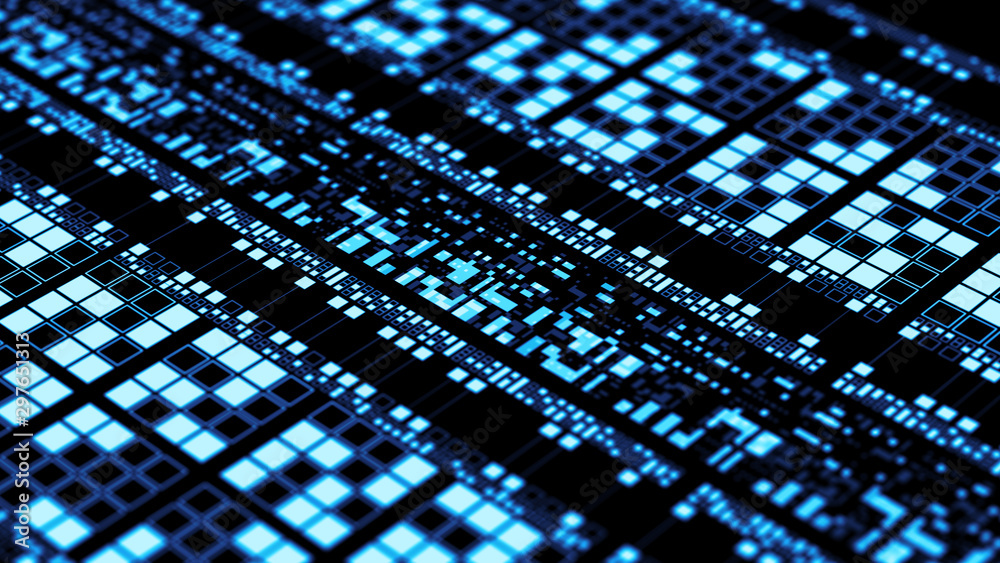 Abstract technology 3d render. High detailed structure showing ...