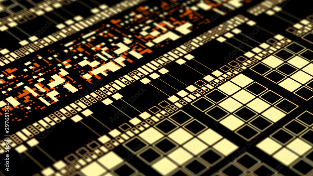 Abstract technology 3d render. High detailed structure showing ...