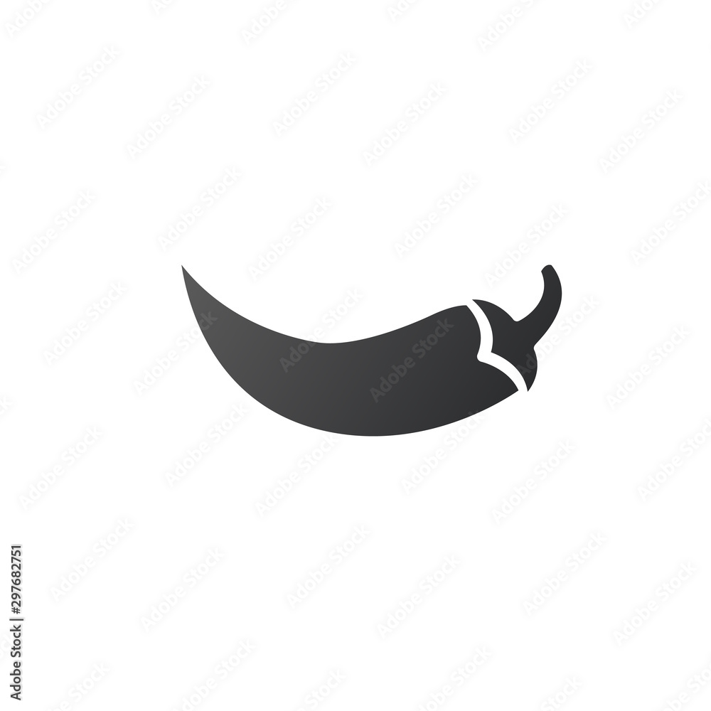 Hot Pepper Icon, chili spice symbol, jalapeno black symbol. Stock ...