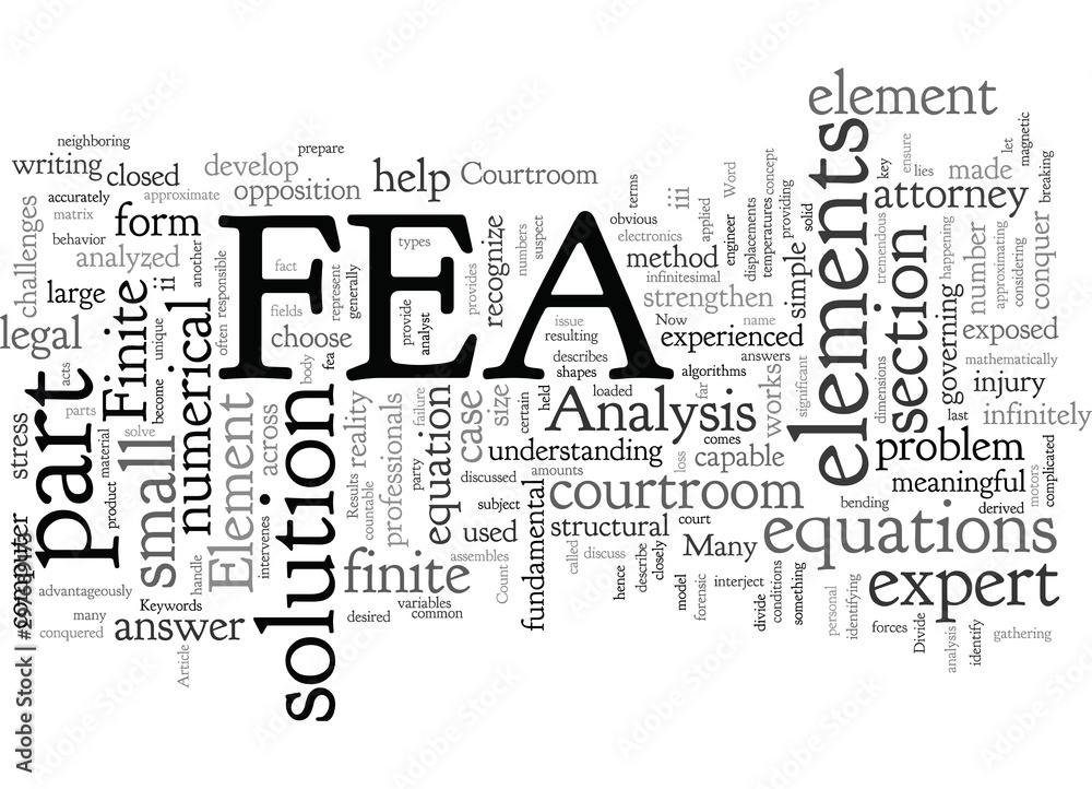 Courtroom FEA But how does FEA work Stock Vector | Adobe Stock