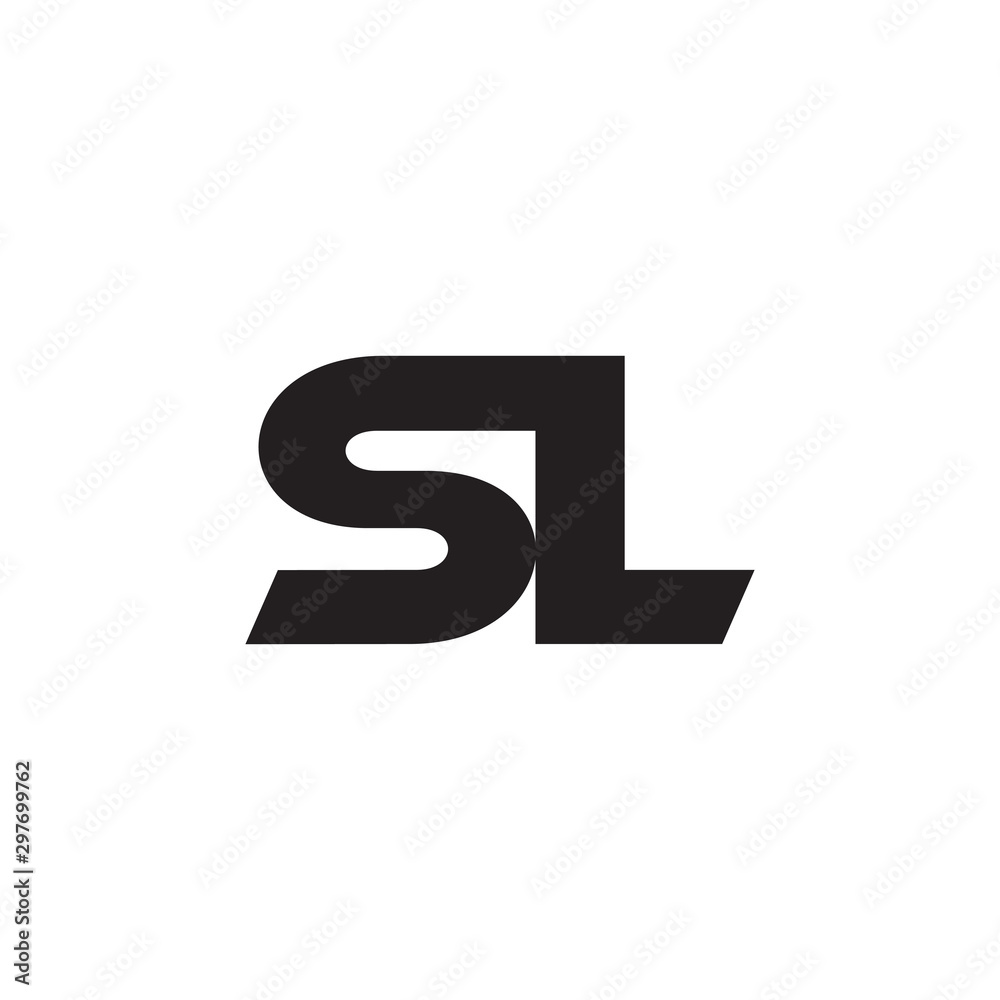 letter sl simple linked geometric logo vector Stock Vector | Adobe Stock