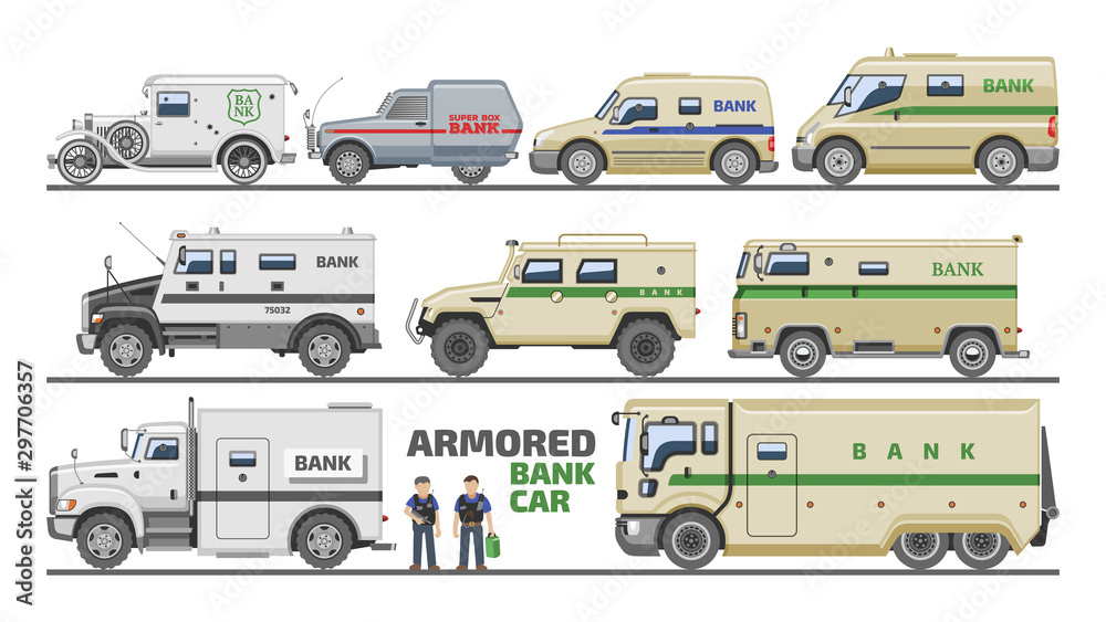 Armored vehicle vector bank van transport car illustration armor ...